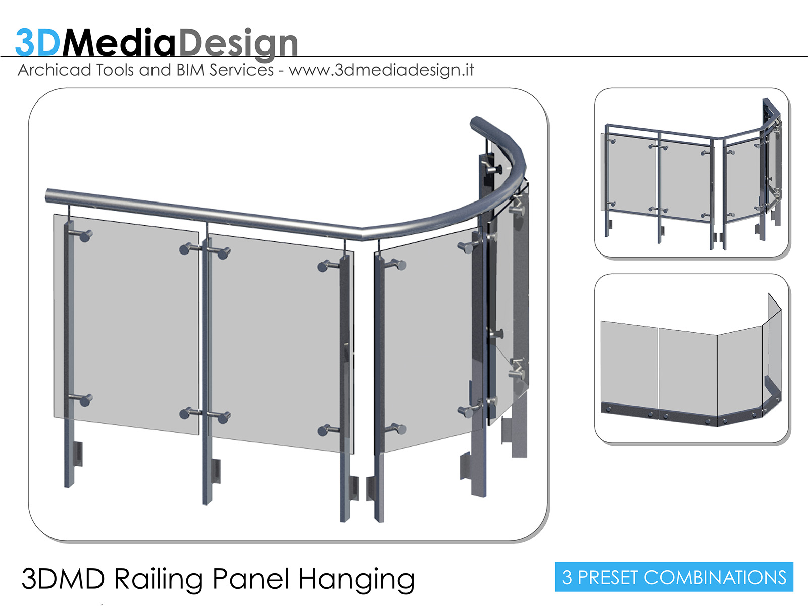 BIMcomponents.com — 3DMD Railing Panel Hanging Demo