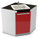 BIMcomponents.com — Cabinet Base Corn-C Sink 16