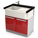 BIMcomponents.com — Cabinet Belfast Sink 2D 16