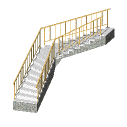 BIMcomponents.com — Stair L-Shape RC 16