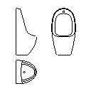 BIMcomponents.com — Urinal 2 Symbol 16