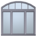 BIMcomponents.com — Arch Top Triple Historic Window 17