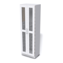 BIMcomponents.com — Storage cabinet 2 glass door with Telescopic 2100x656x450
