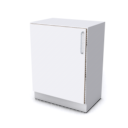 BIMcomponents.com — Underbench cabinet 1door 2 shelves 875x656x450