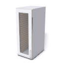 BIMcomponents.com — Wall cabinet 1 glass door with ABS 1200x456x650