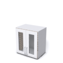 BIMcomponents.com — Wall cabinet 2 glass door with ABS 700x656x450