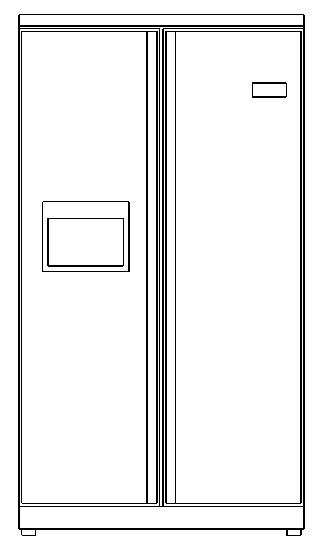 BIMcomponents.com — 2D_ks_refrigerator_100_v