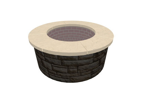 BIMcomponents.com — Round Limestone Firepit