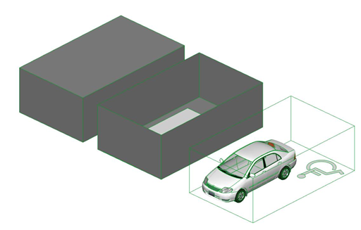 BIMcomponents.com — Машиноместо - Инвалид 3600х6000