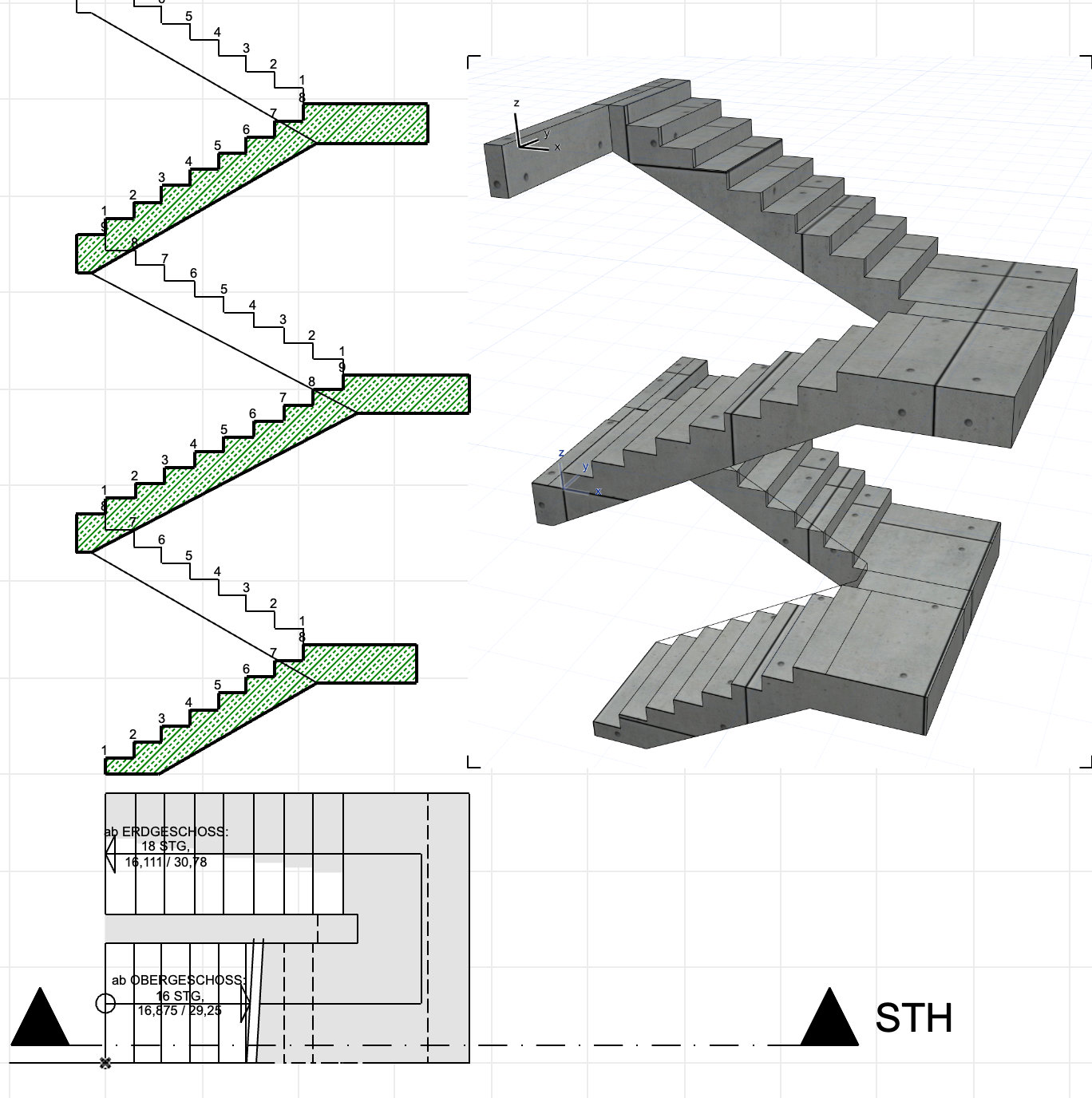 BIMcomponents.com — Alle Geschoße - Stiege