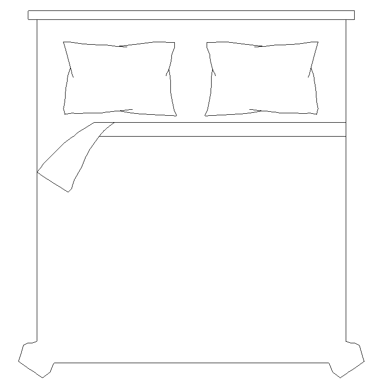 BIMcomponents.com — 2D_bed_180x200_top_210730