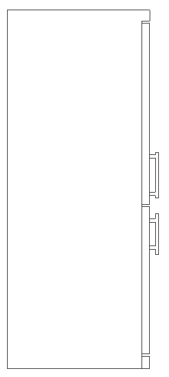 BIMcomponents.com — 2D_refrigerator_2door_side_210731