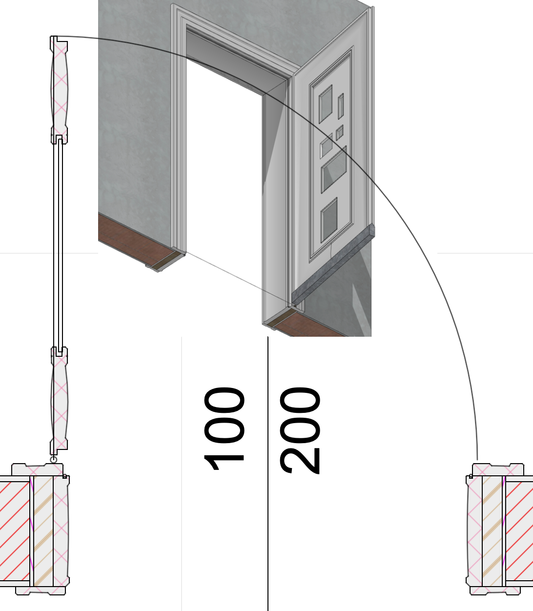 BIMcomponents.com — Türe mit Profilen