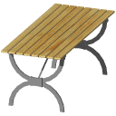 BIMcomponents.com — Table_Iron_Wood_GWL